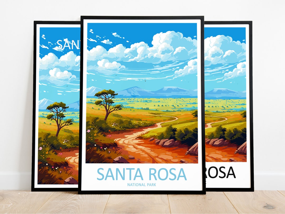Santa Rosa Travel Print Santa Rosa Art Poster National Park Art Print ...