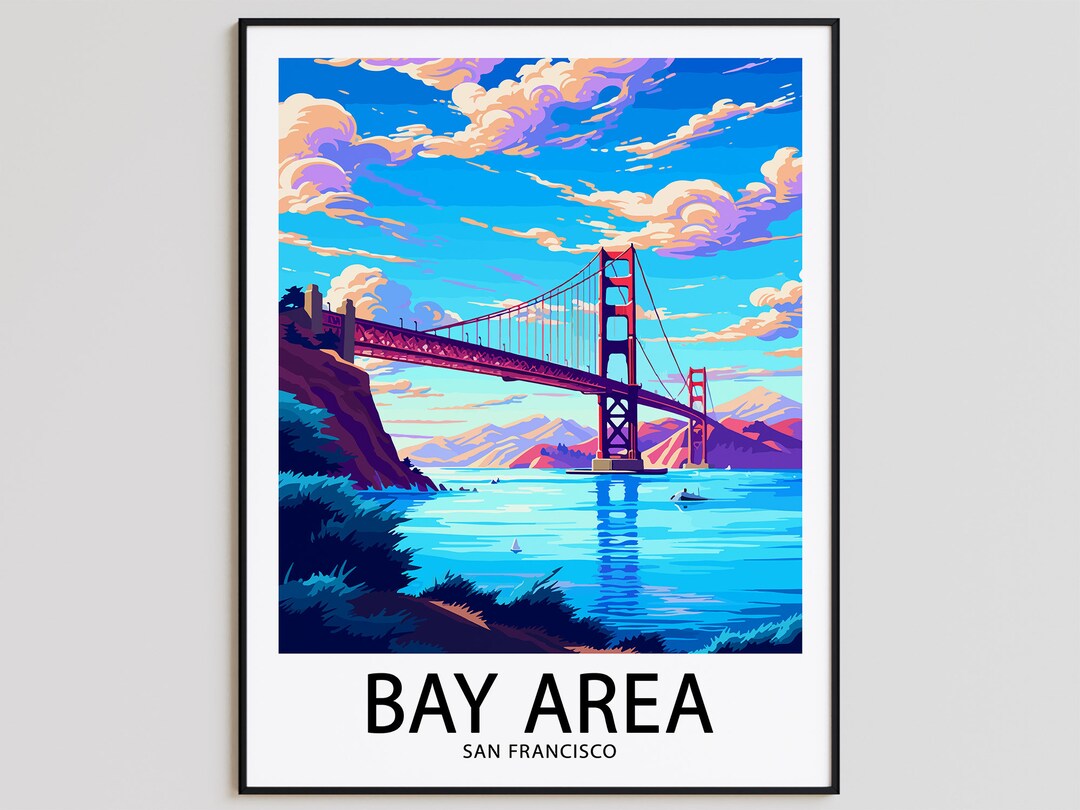 Bay Area Travel Poster Bay Area Print San Francisco Art Print Bay Area ...