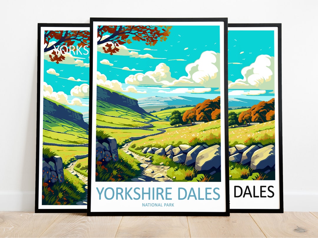 Yorkshire Dales Travel Poster Yorkshire Dales Print National Park Art ...