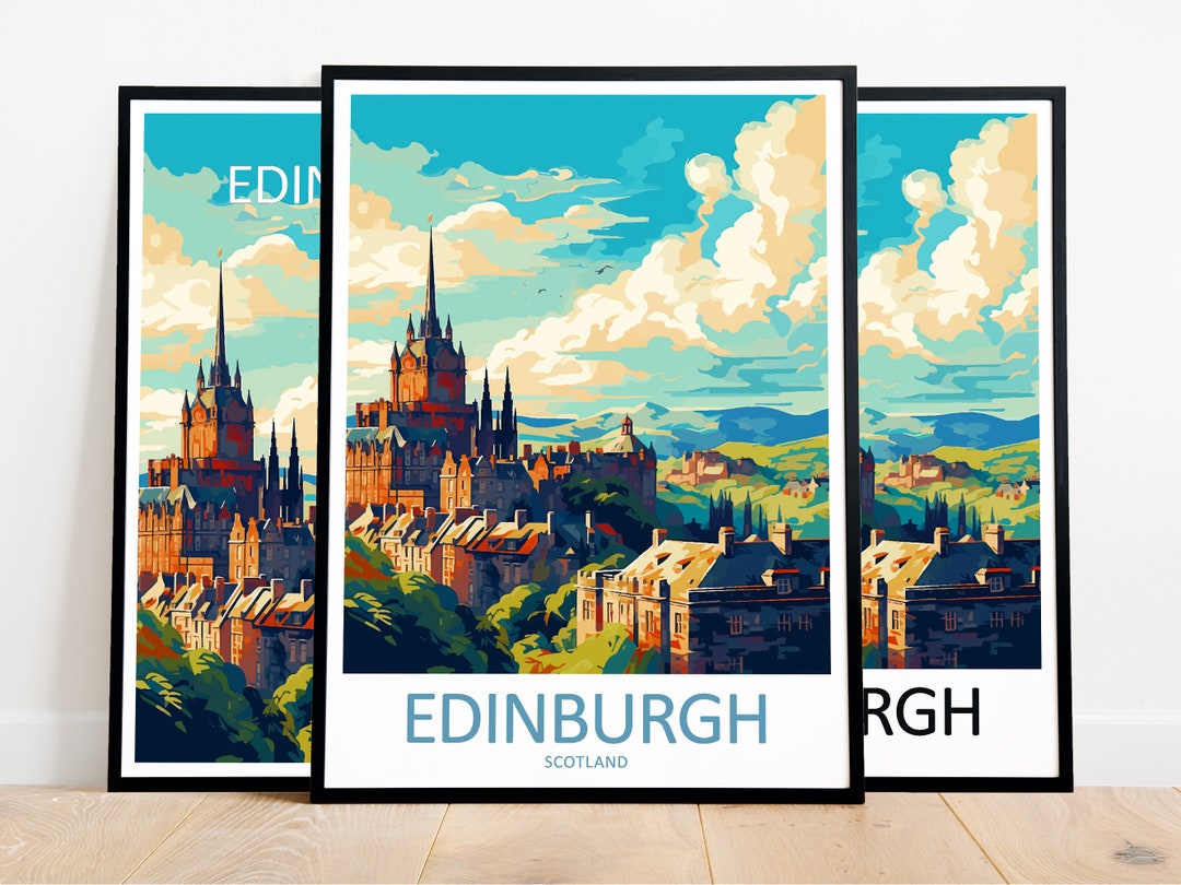 Edinburgh Travel Print Art Edinburgh Poster Scotland Wall Art Decor ...