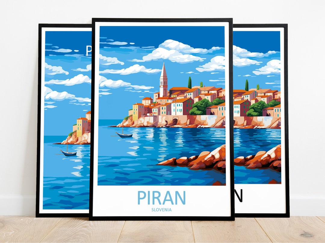 Piran Travel Print Art Piran Poster Slovenia Wall Art Decor Piran Gift ...