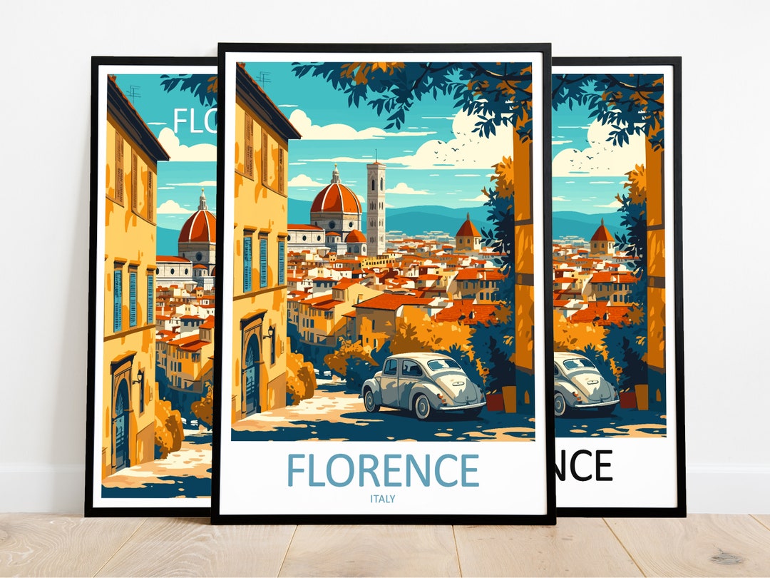 Florence Travel Poster Florence Print Italy Art Print Florence Gift ...