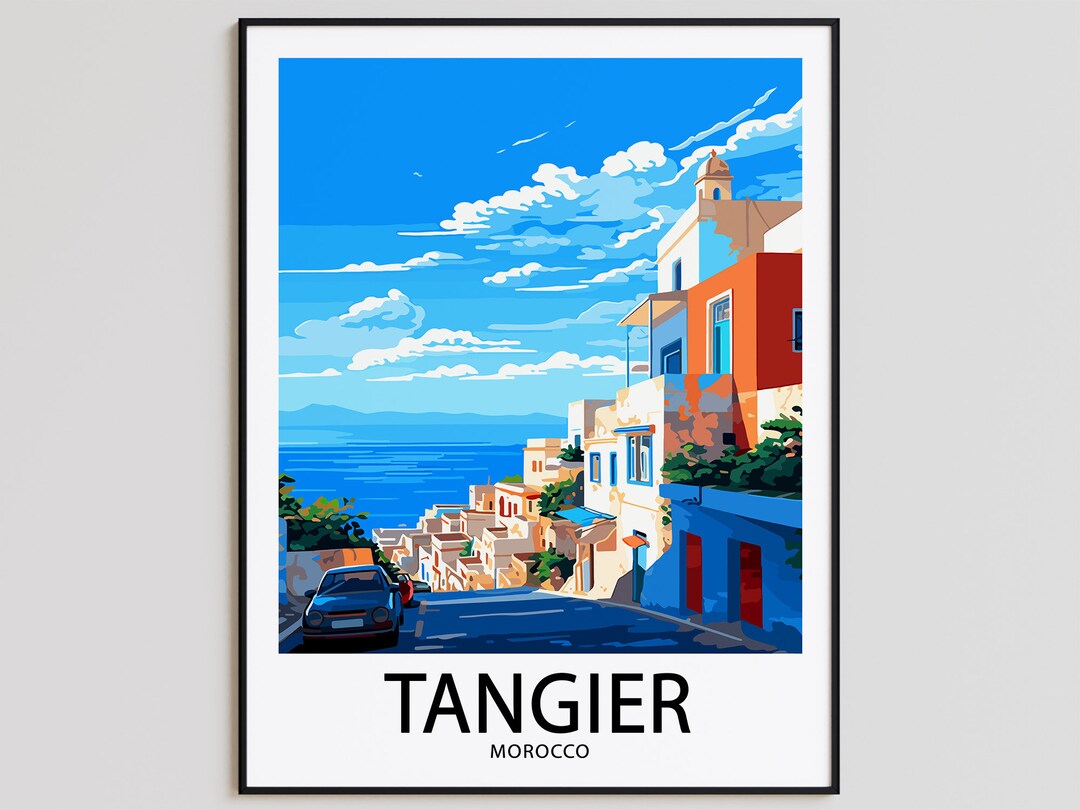 Tangier Travel Poster Tangier Print Morocco Art Print Tangier - Etsy