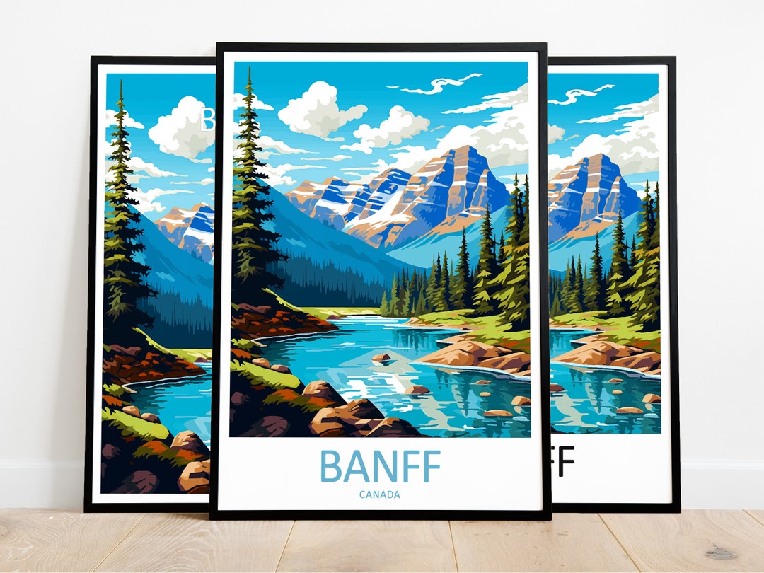 Banff Travel Print Art Banff Poster Canada Wall Art Decor Banff Gift ...