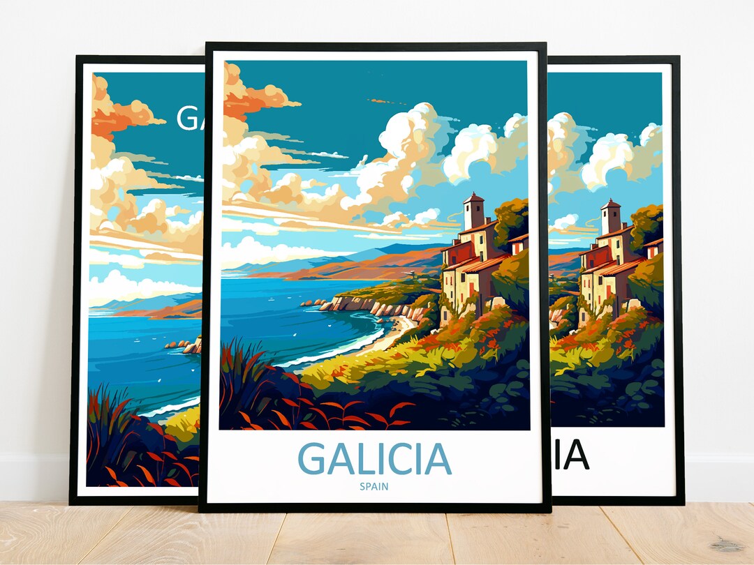 Galicia Travel Print Art Galicia Poster Spain Wall Art Decor Galicia ...