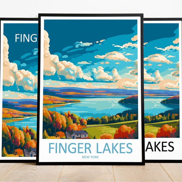 Finger Lakes Wall Art - Etsy