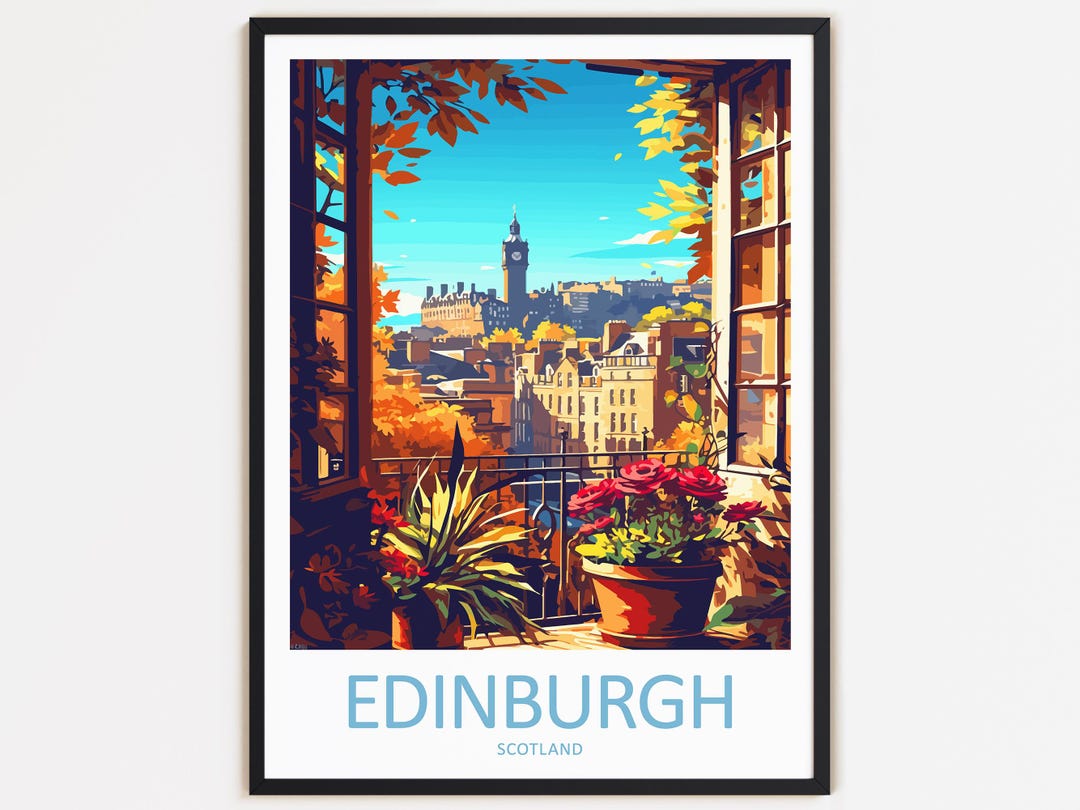 Edinburgh Travel Print Wall Decor Wall Art Edinburgh Wall Hanging Home ...