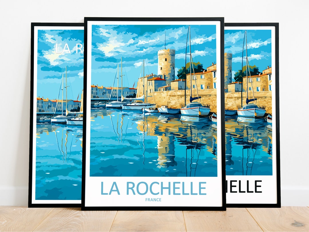 La Rochelle Travel Print Art La Rochelle Poster France Wall Art Decor ...