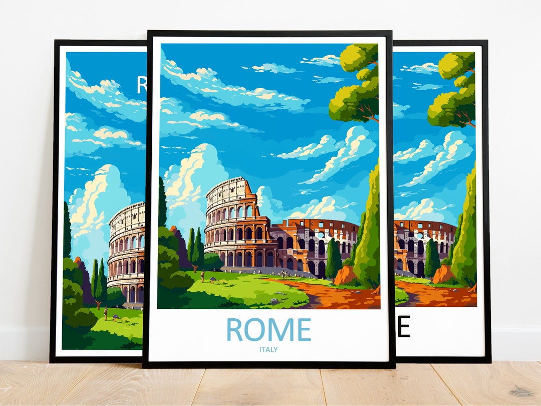 Rome Travel Print Art Rome Poster Italy Wall Art Decor Rome Gift Rome ...