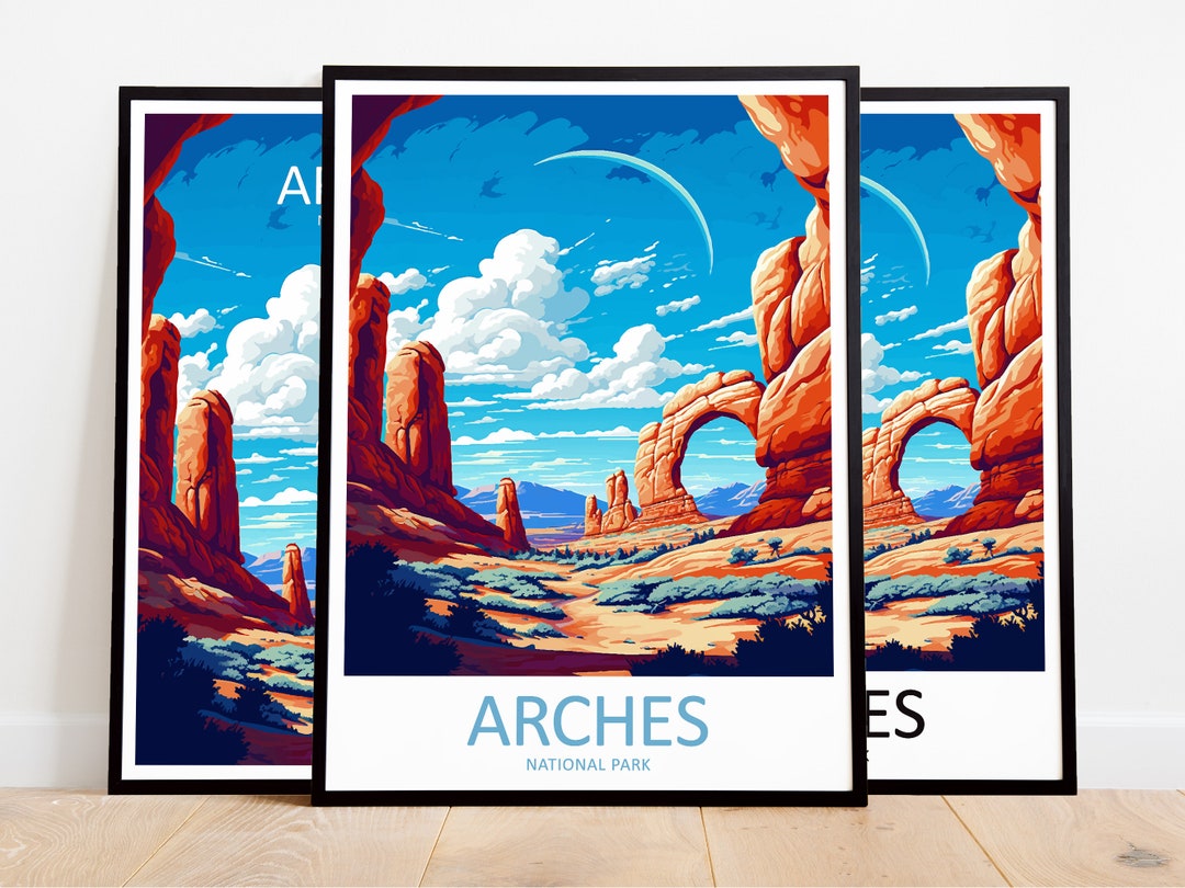 Arches Travel Print Art Arches Poster National Park Wall Art Decor ...