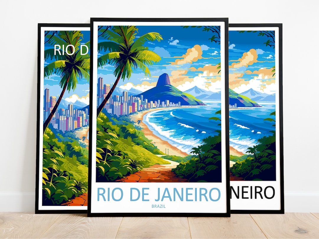 Rio De Janeiro Travel Print Rio De Janeiro Art Poster Brazil Art Print ...