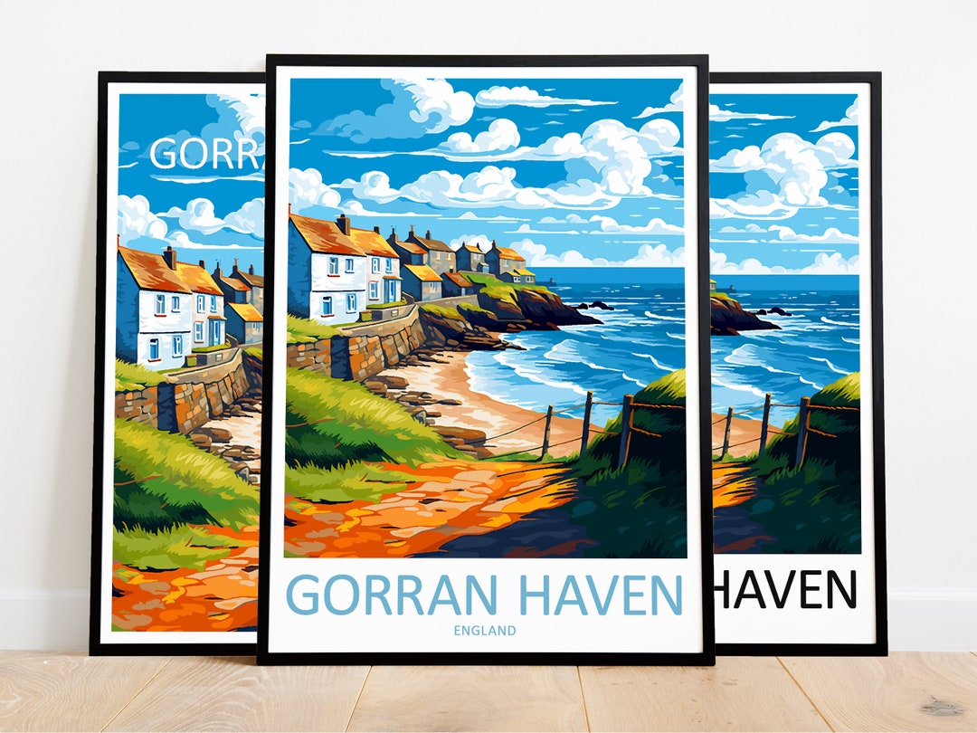 Gorran Haven Travel Print Gorran Haven Art Poster England Art Print ...