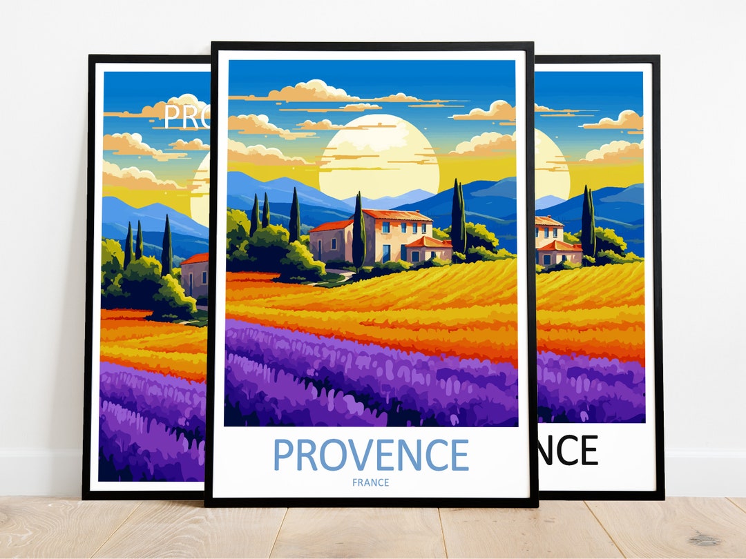 Provence Travel Print Art Provence Poster France Wall Art Decor ...