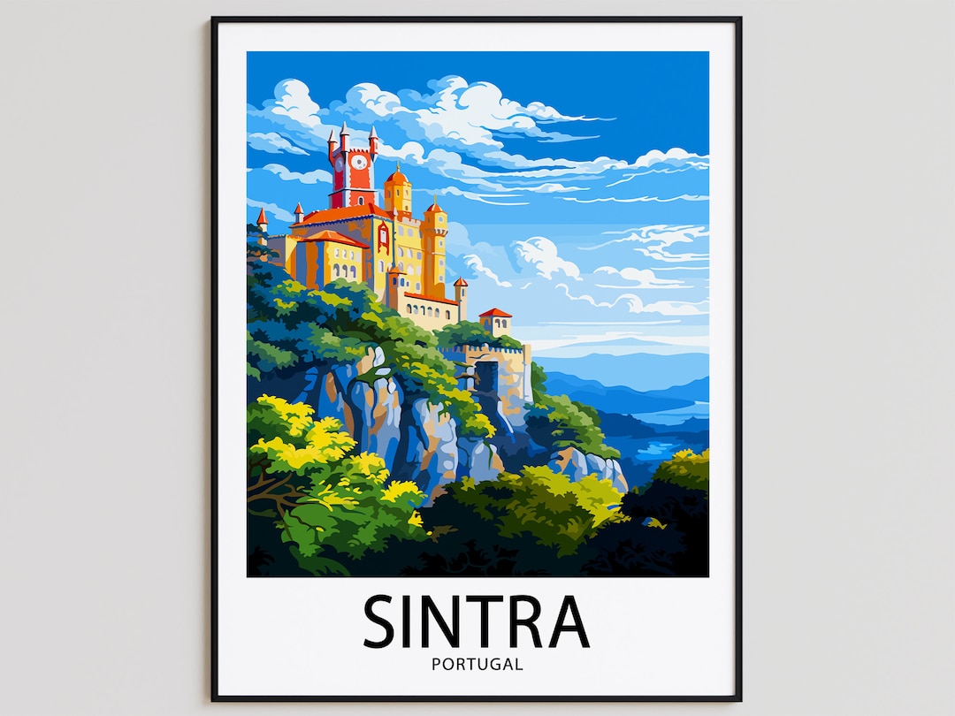 Sintra Travel Poster Sintra Print Portugal Art Print Sintra Gift Sintra ...