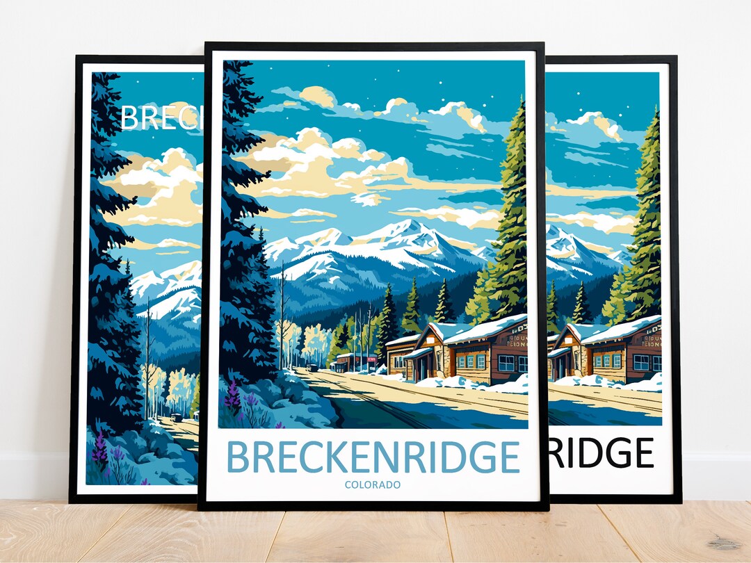 Breckenridge Travel Print Breckenridge Art Poster Colorado Art Print ...