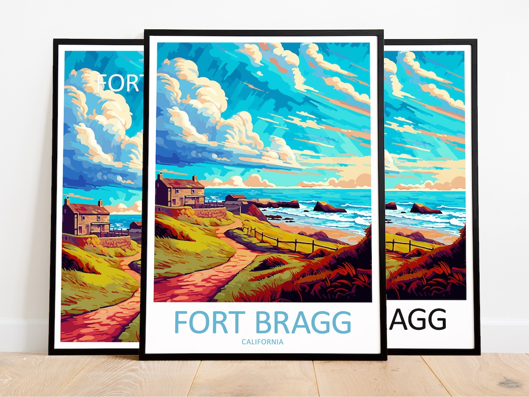 Fort Bragg Travel Print Art Fort Bragg Poster California Wall Art Decor ...