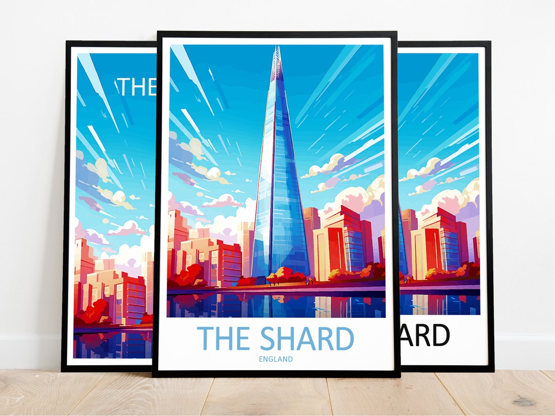 The Shard Travel Print Art the Shard Poster England Wall Art Decor the ...