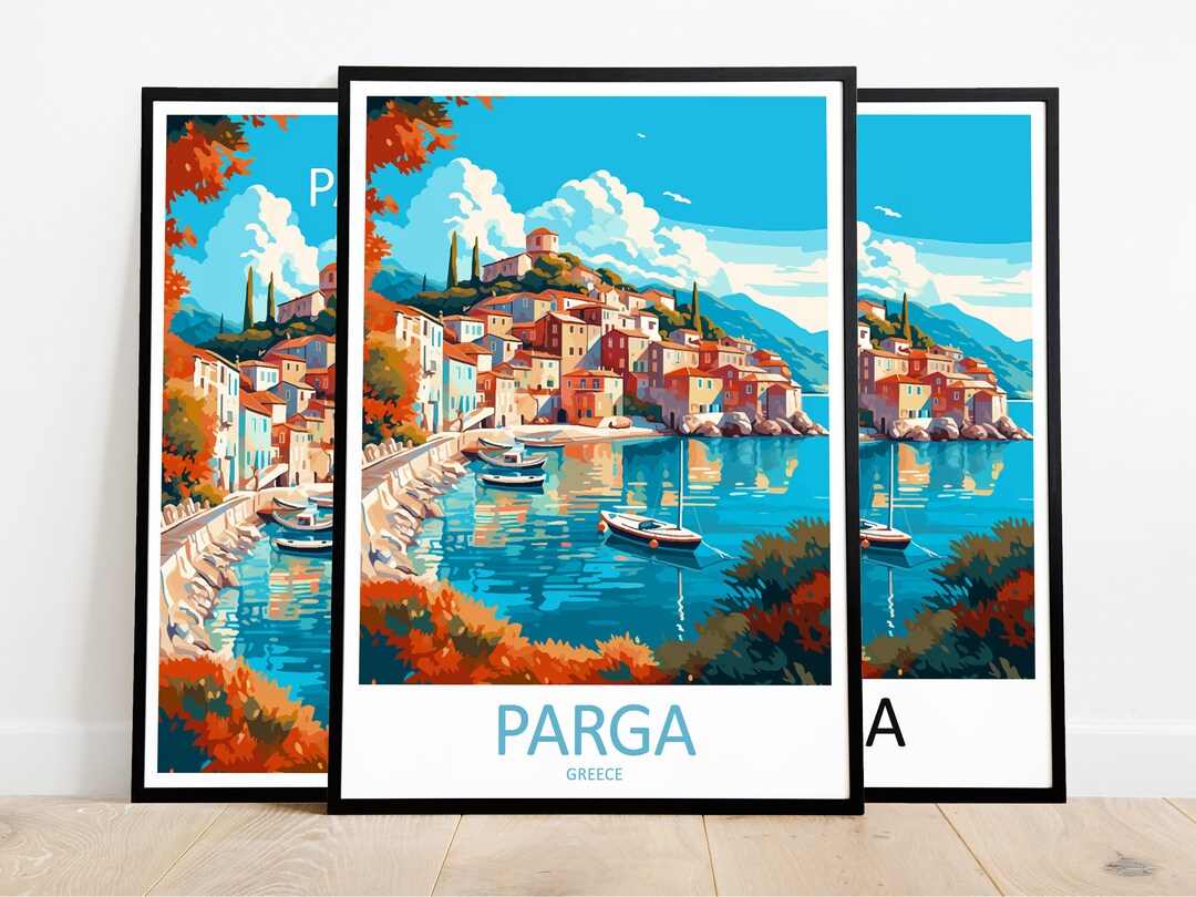 Parga Travel Print Art Parga Poster Greece Wall Art Decor Parga Gift ...