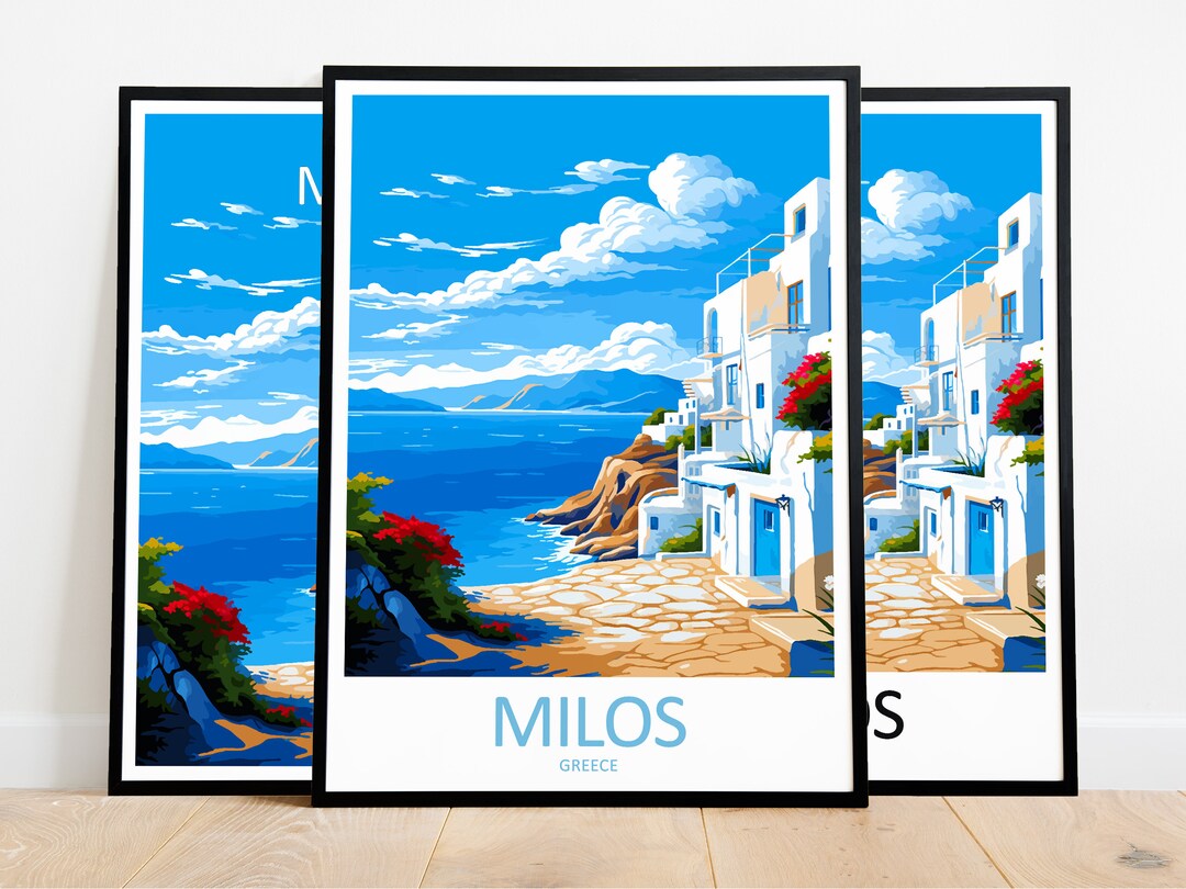 Milos Travel Print Art Milos Poster Greece Wall Art Decor Milos Gift ...