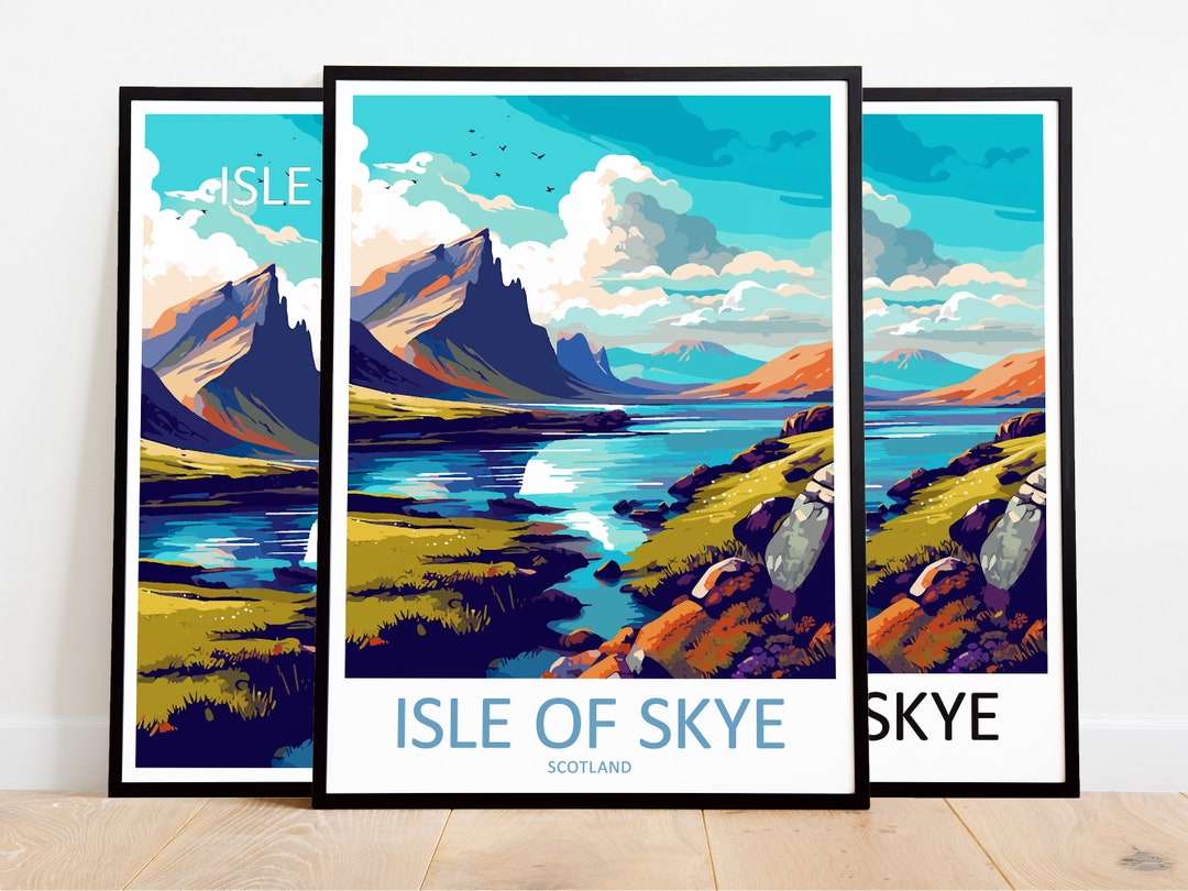 Isle of Skye Travel Print Isle of Skye Art Poster Scotland Art Print ...