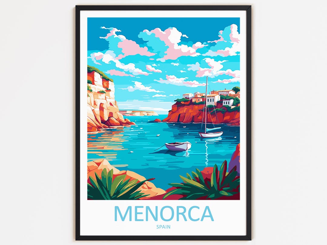 Menorca Travel Print Wall Decor Wall Art Menorca Wall Hanging Home ...