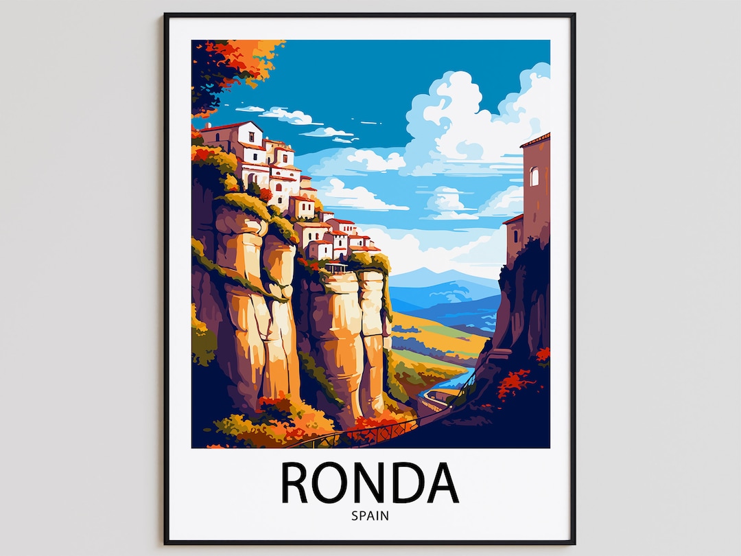 Ronda Travel Poster Ronda Print Spain Art Print Ronda Gift Ronda Wall ...