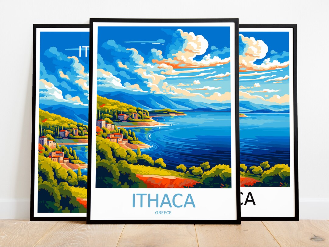 Ithaca Travel Print Art Ithaca Poster Greece Wall Art Decor Ithaca Gift ...