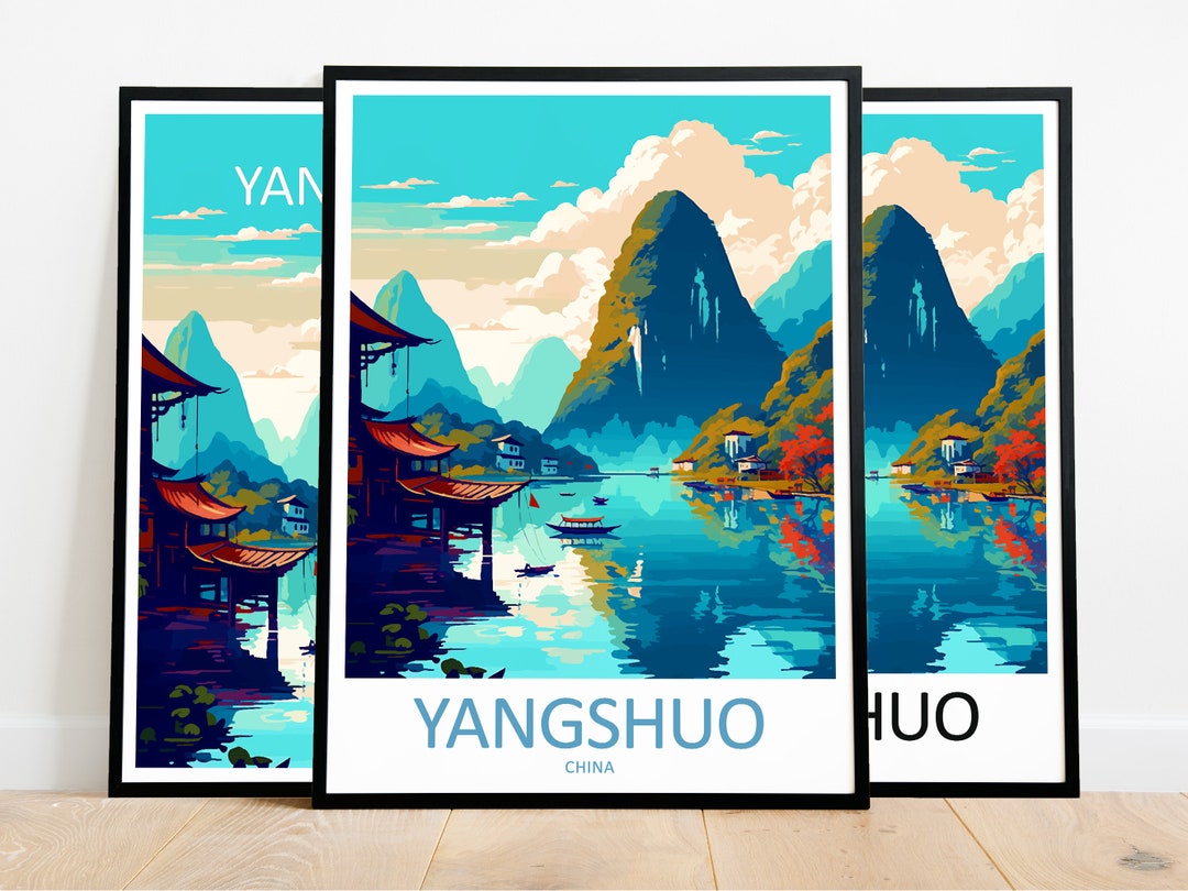 Yangshuo Travel Print Art Yangshuo Poster China Wall Art Decor Yangshuo ...