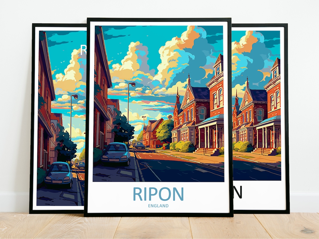 Ripon Travel Print Art Ripon Poster England Wall Art Decor Ripon Gift ...