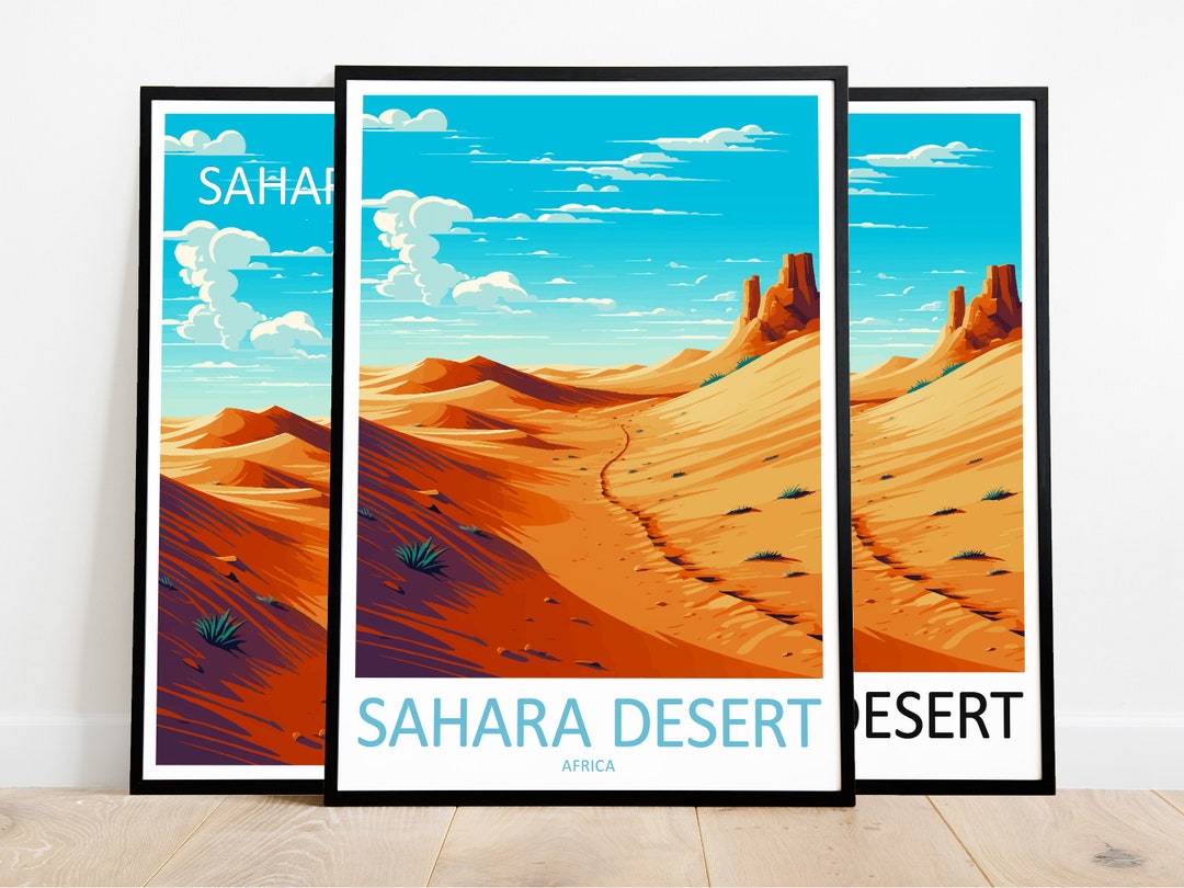 Sahara Desert Travel Print Sahara Desert Art Poster Africa Art Print ...