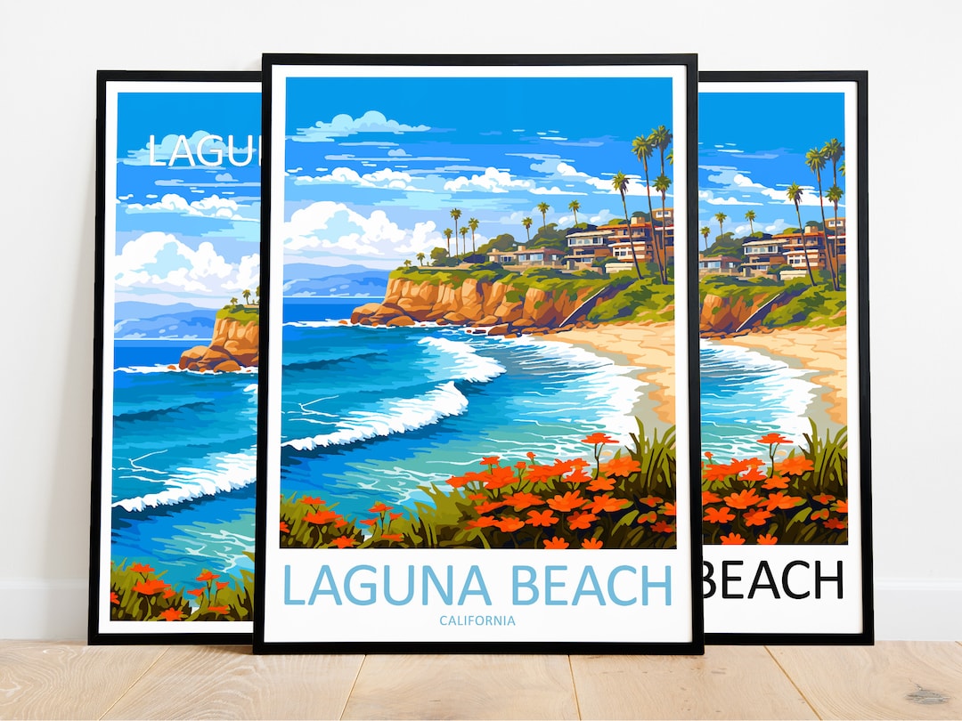 Laguna Beach Travel Print Laguna Beach Art Poster California Art Print ...