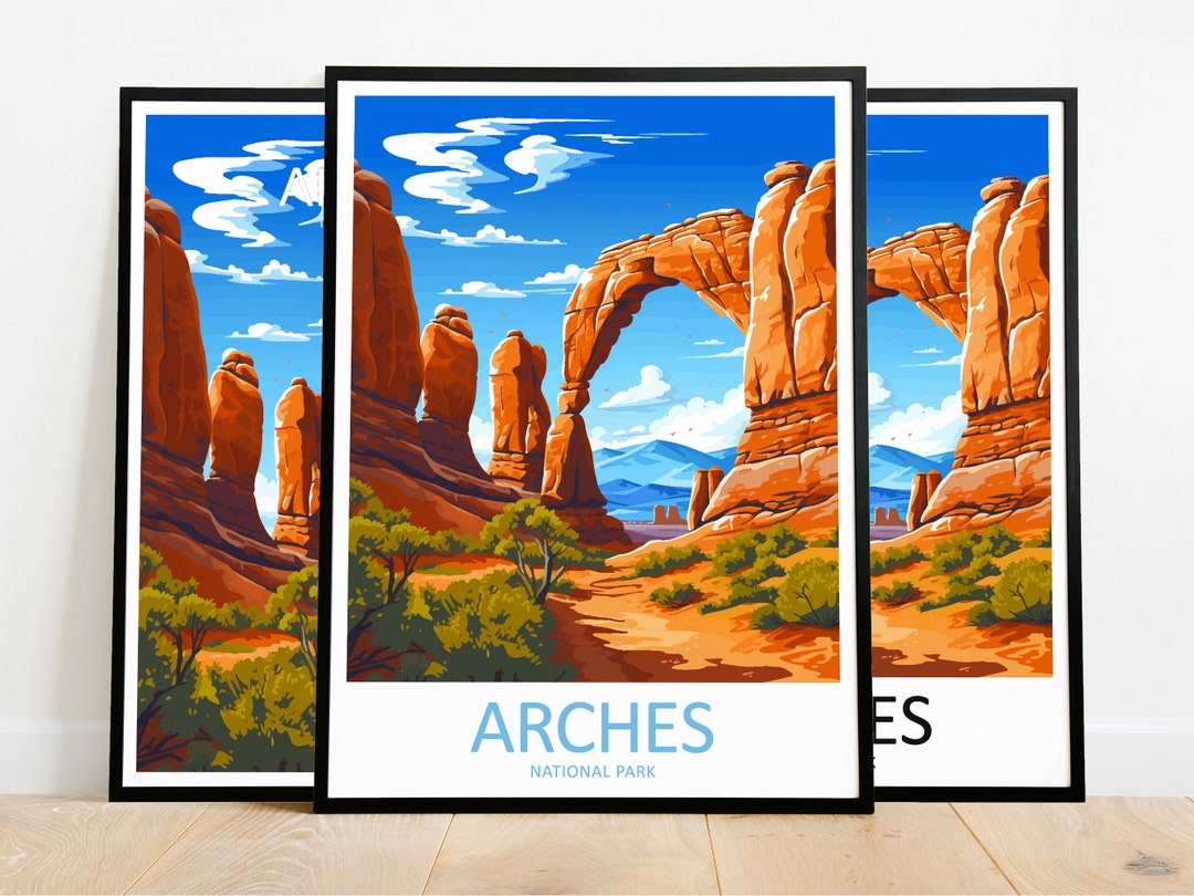 Arches Travel Print Art Arches Poster National Park Wall Art Decor ...
