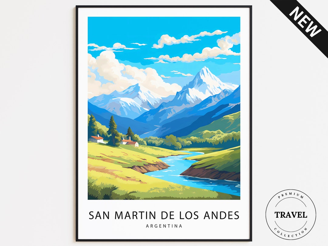 San Martin De Los Andes Travel Poster Argentina San Martin - Etsy