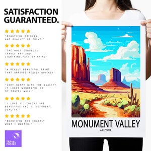 Monument Valley Travel Poster Monument Valley Print Arizona Art Print ...