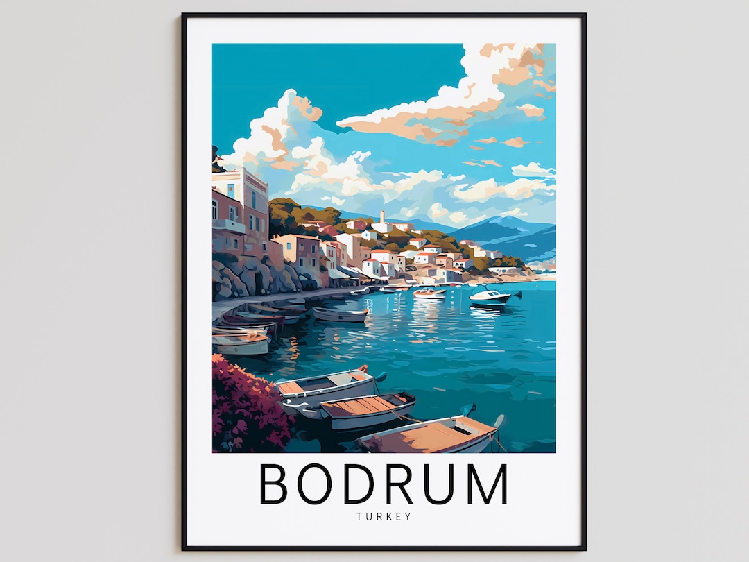 Bodrum Travel Poster Turkey Bodrum Print Bodrum Gift - Etsy