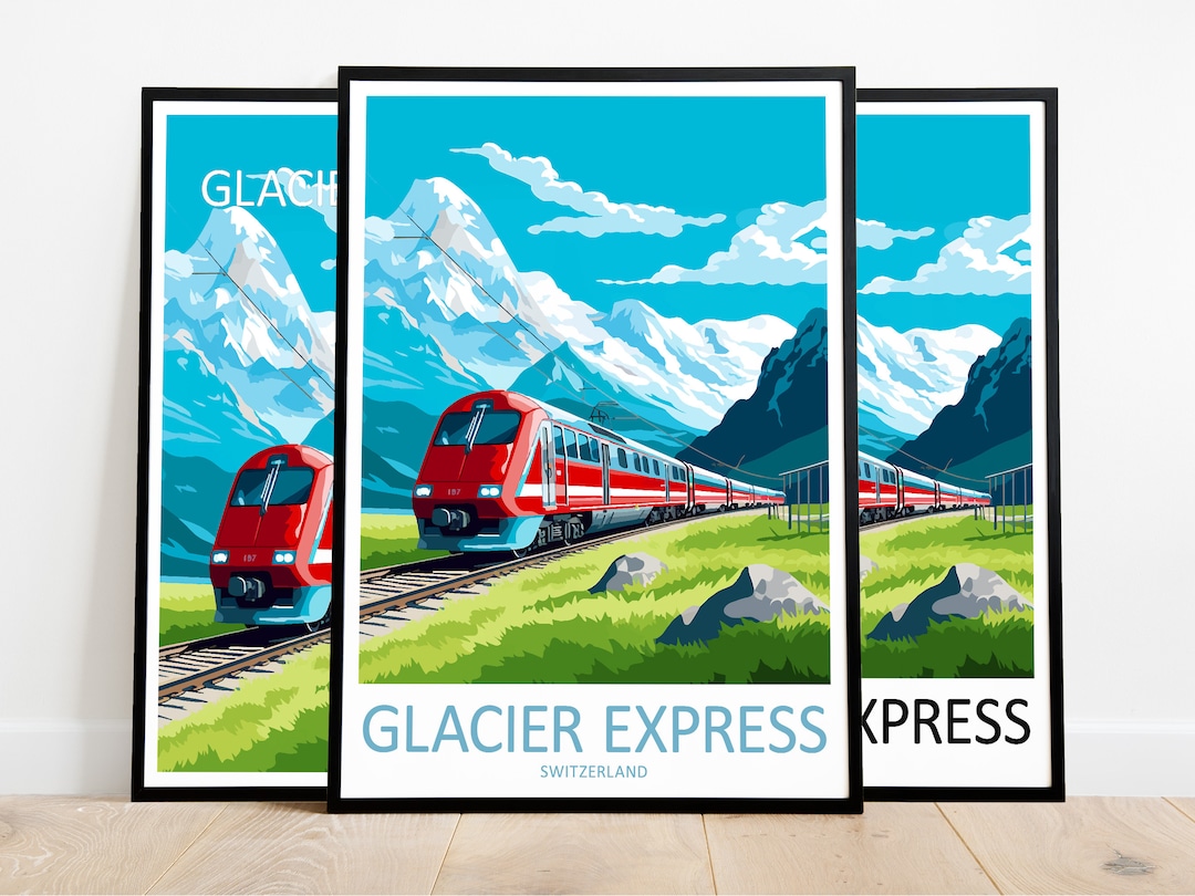 Glacier Express Reiseposter Gletscherexpress Die Schweiz ist ein ...