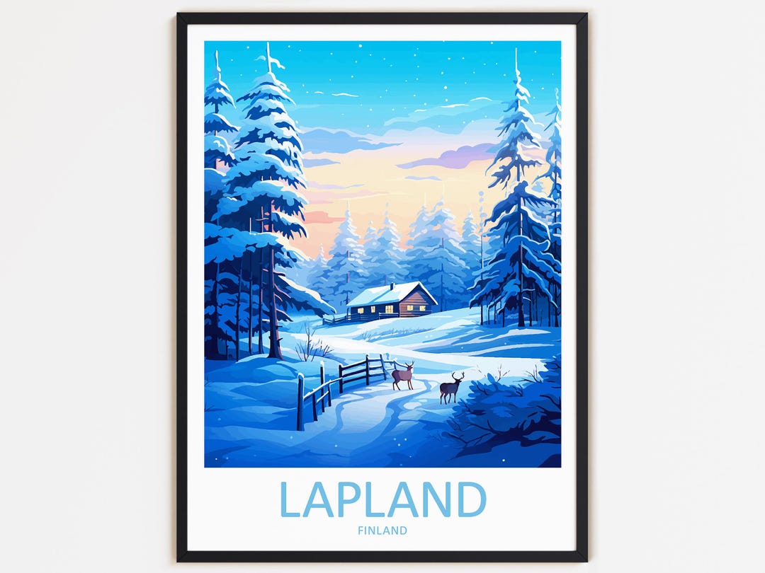 Lapland Travel Print Wall Decor Wall Art Lapland Wall Hanging Home ...