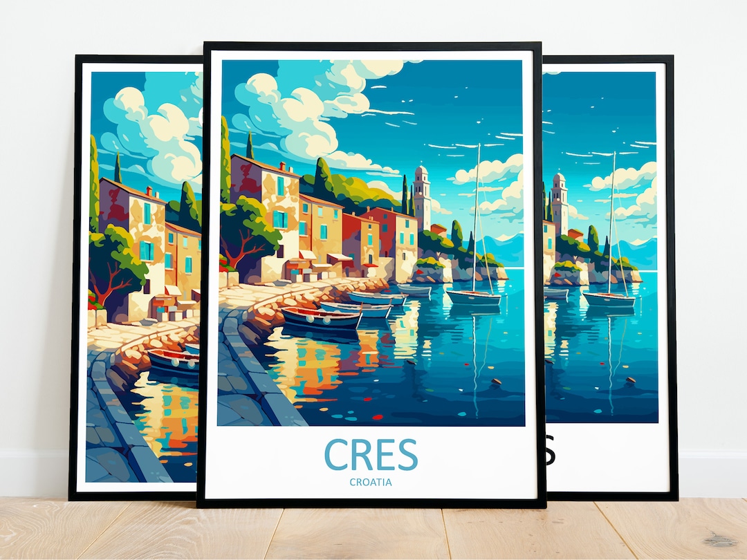 Cres Travel Print Art Cres Poster Croatia Wall Art Decor Cres Gift Cres ...