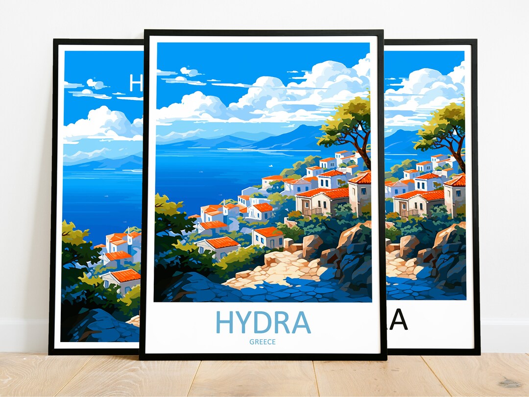 Hydra Travel Print Art Hydra Poster Greece Wall Art Decor Hydra Gift ...