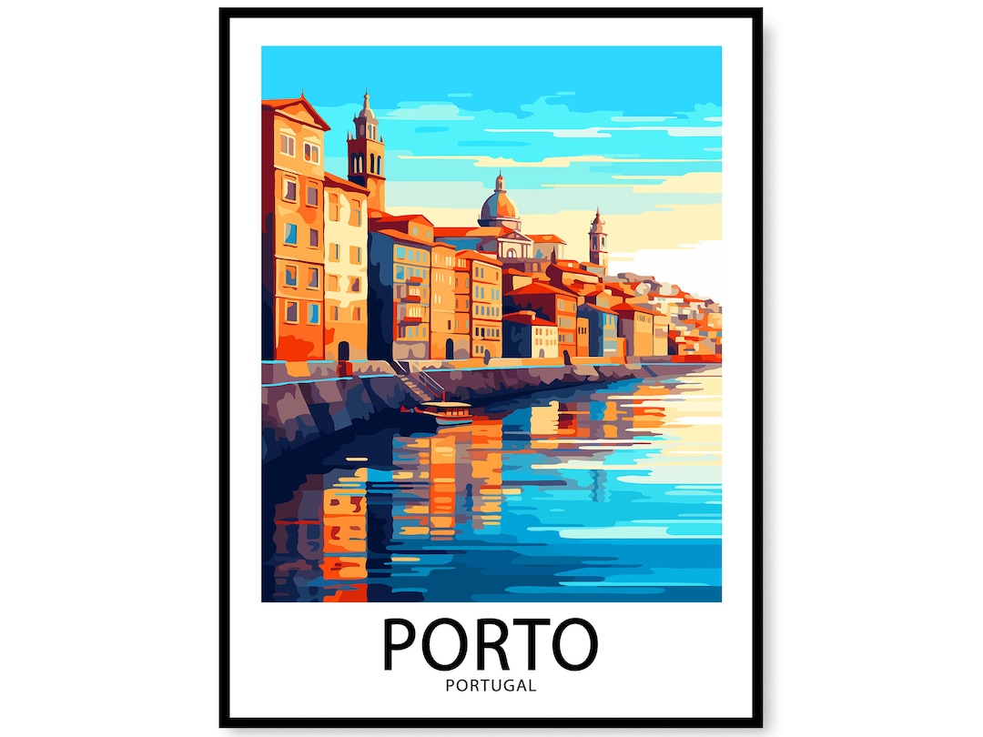Porto Travel Poster Porto Print Portugal Art Print Porto Gift - Etsy