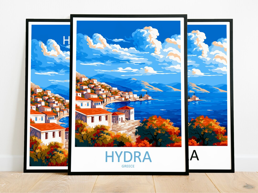 Hydra Travel Print Art Hydra Poster Greece Wall Art Decor Hydra Gift ...