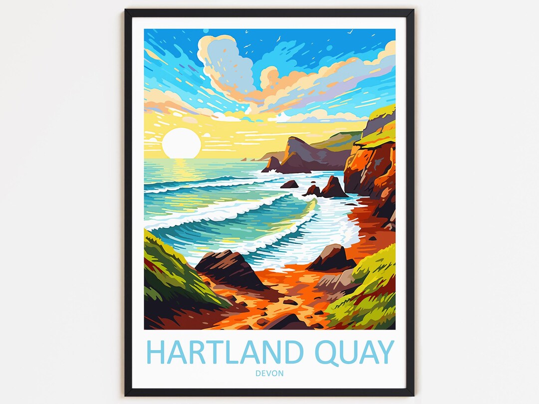 Hartland Quay Travel Print Wall Decor Wall Art Hartland Quay Wall ...