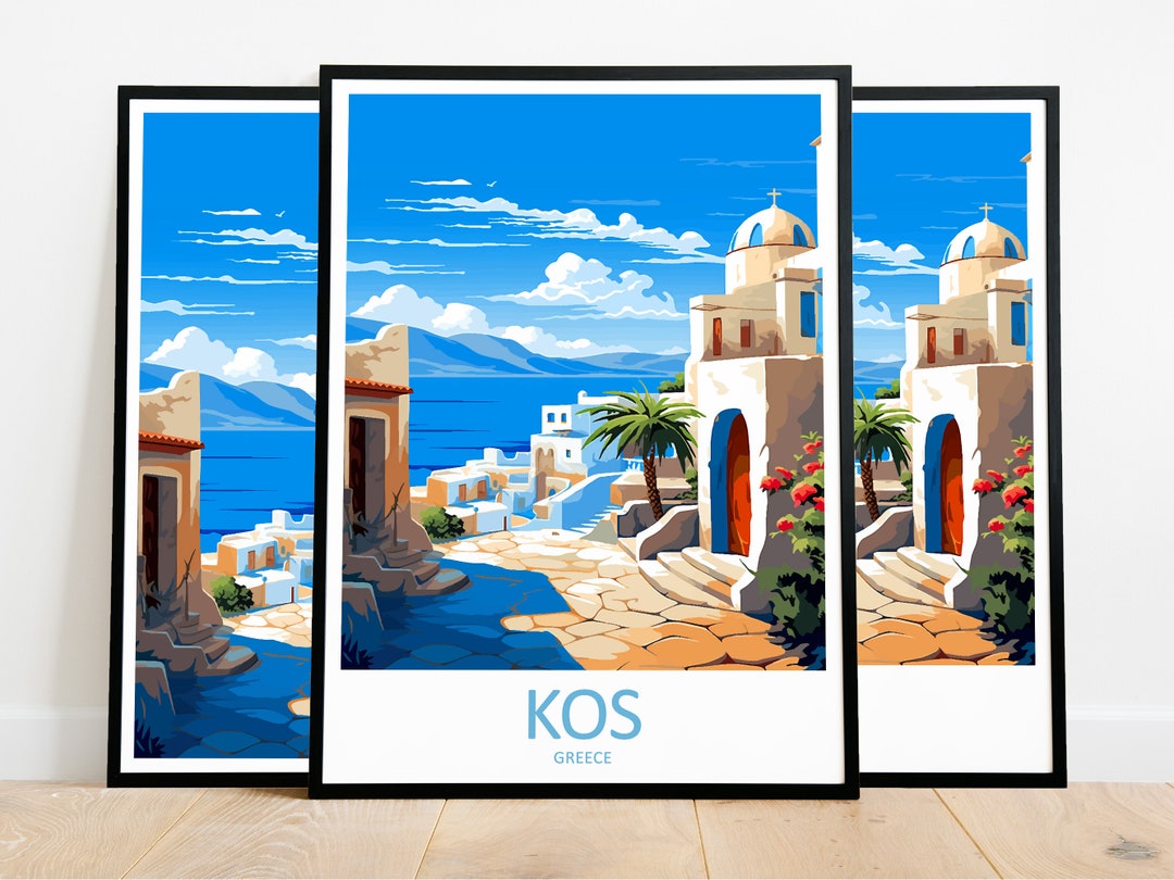 Kos Travel Print Art Kos Poster Greece Wall Art Decor Kos Gift Kos ...