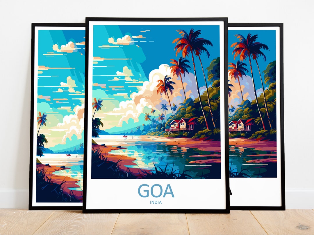 Goa Travel Print Art Goa Poster India Wall Art Decor Goa Gift Goa ...