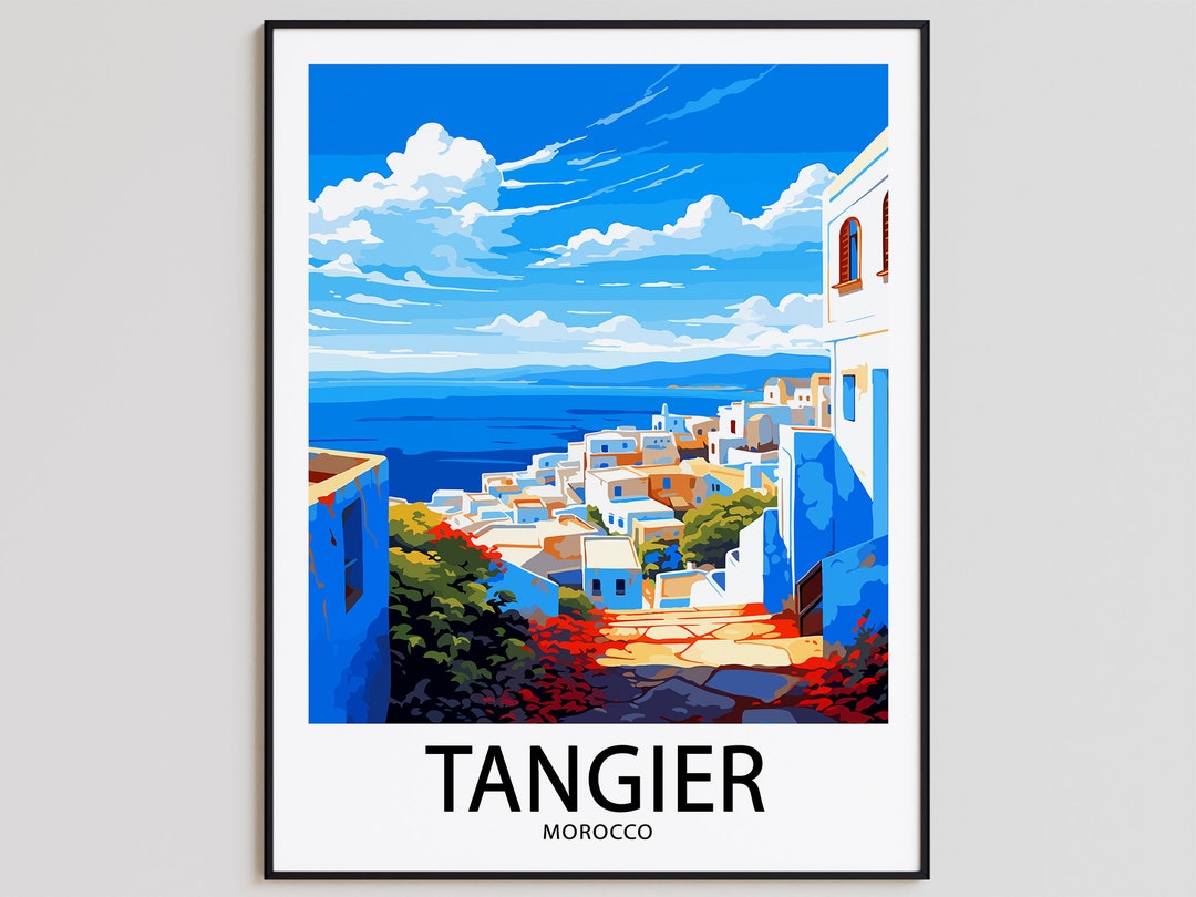 Tangier Travel Poster Tangier Print Morocco Art Print Tangier Gift ...