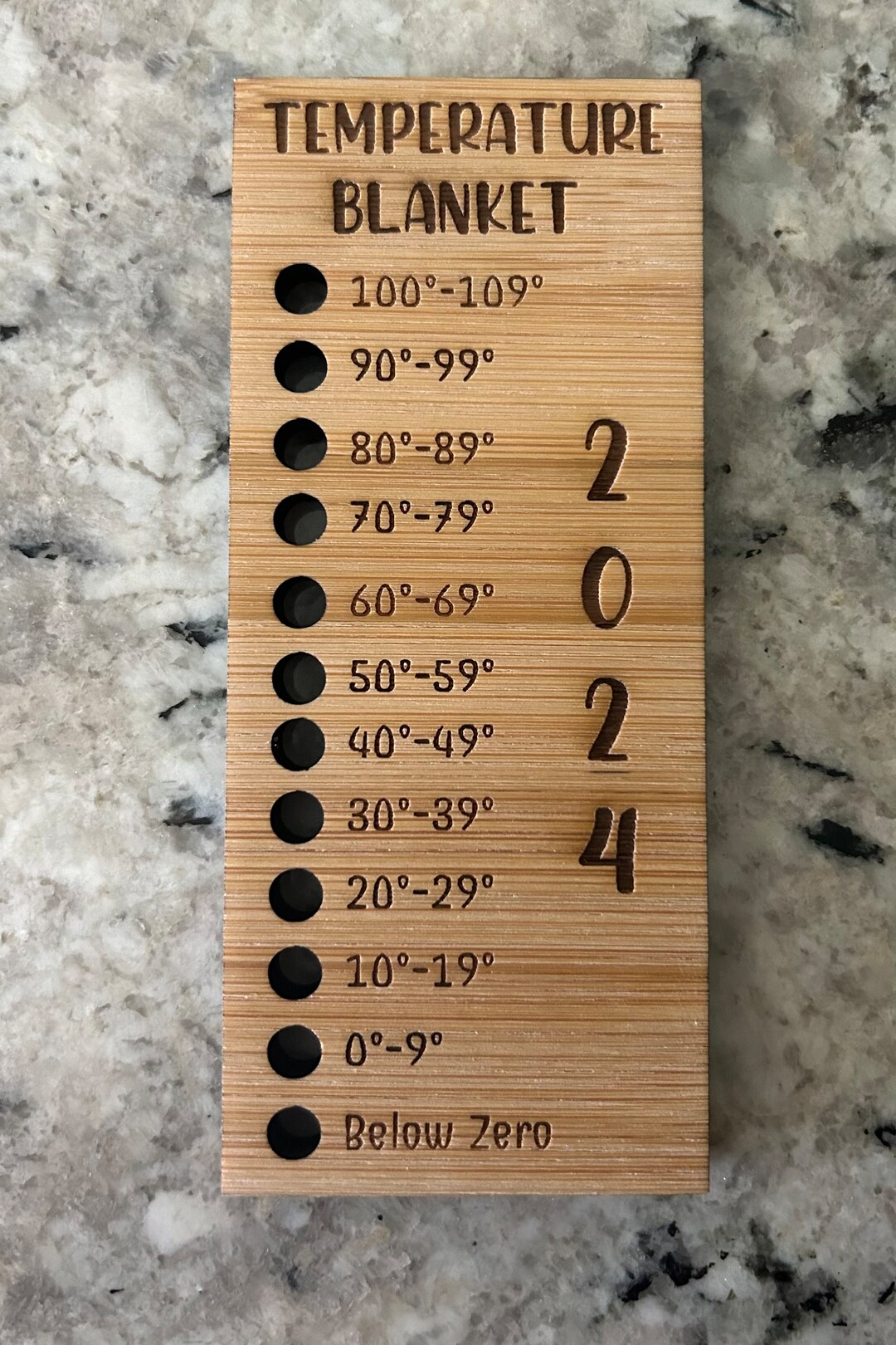 Temperature Blanket Chart - Etsy