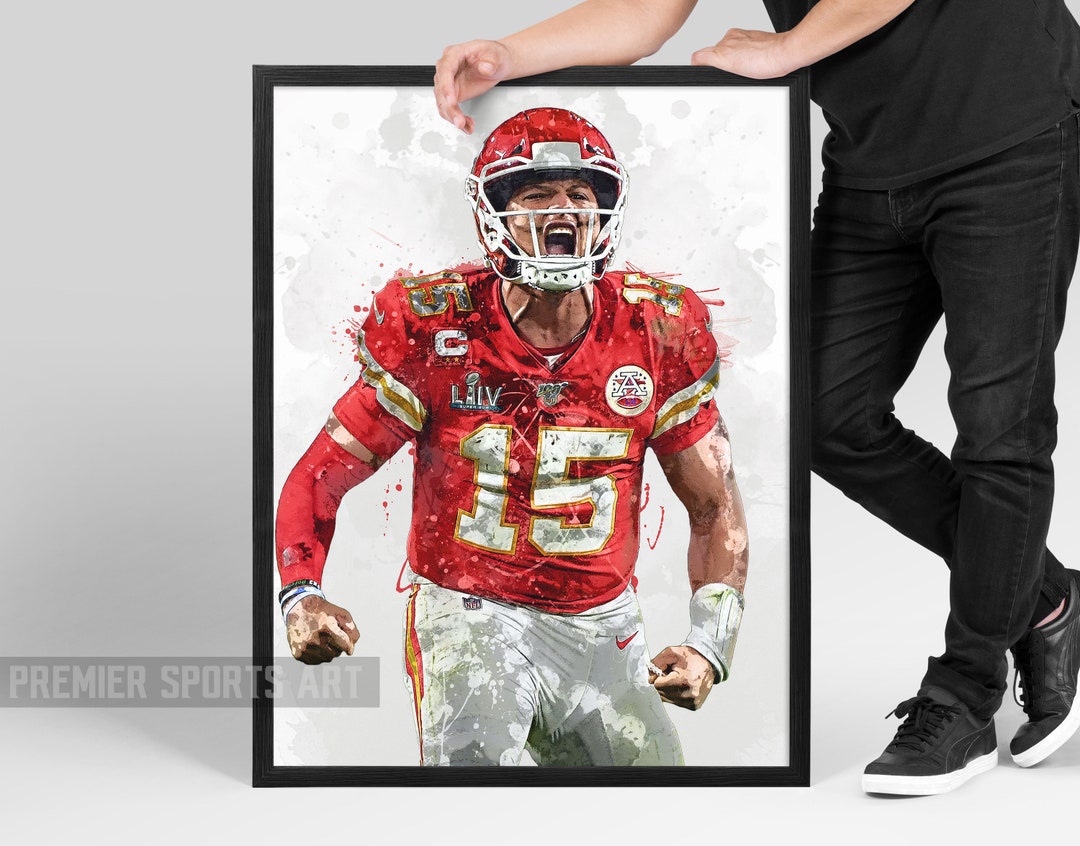 Patrick Mahomes Super Bowl LIV Chiefs Poster/canvas Print, Football Art ...