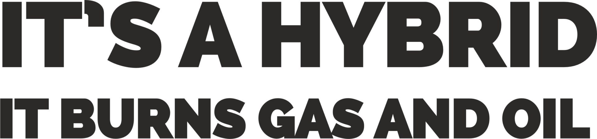 It's a Hybrid Decal Car Bumper Sticker - Etsy