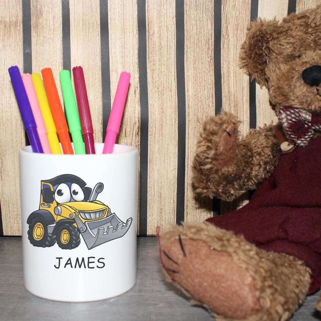 Personalised 'cartoon Dumper Truck' Pen Pot | Pencil Holder | Custom ...