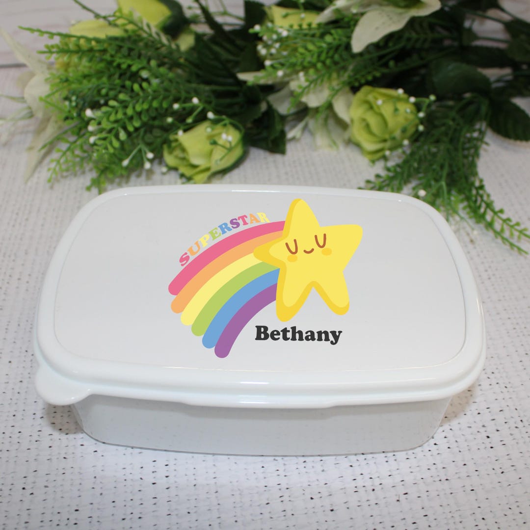 Personalised Superstar Lunch Box | Custom Lunch Box | Sandwich Box - Etsy